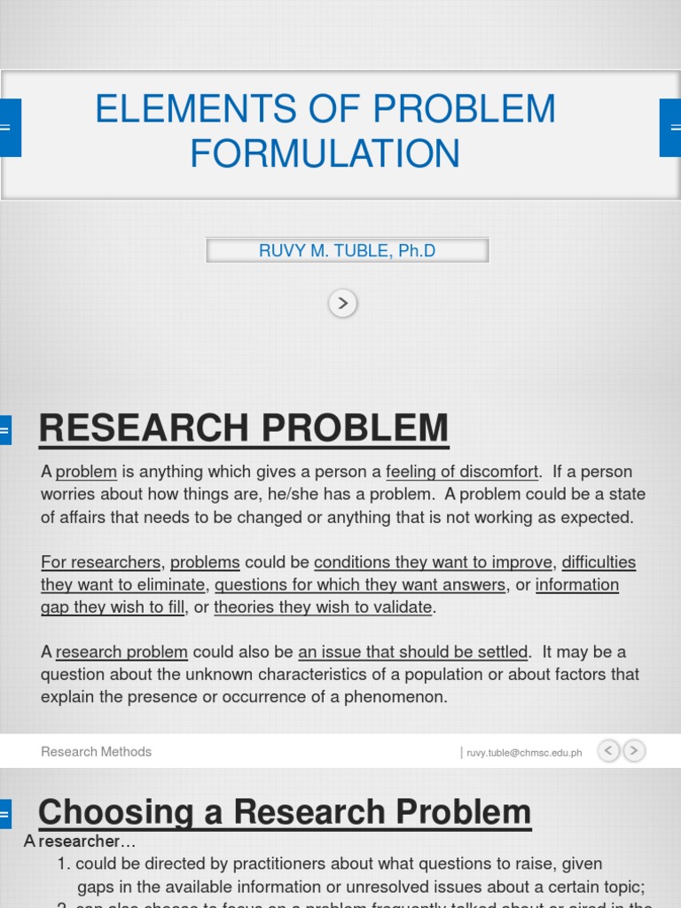 Problems in Research Formulation | PDF | Question | Causality