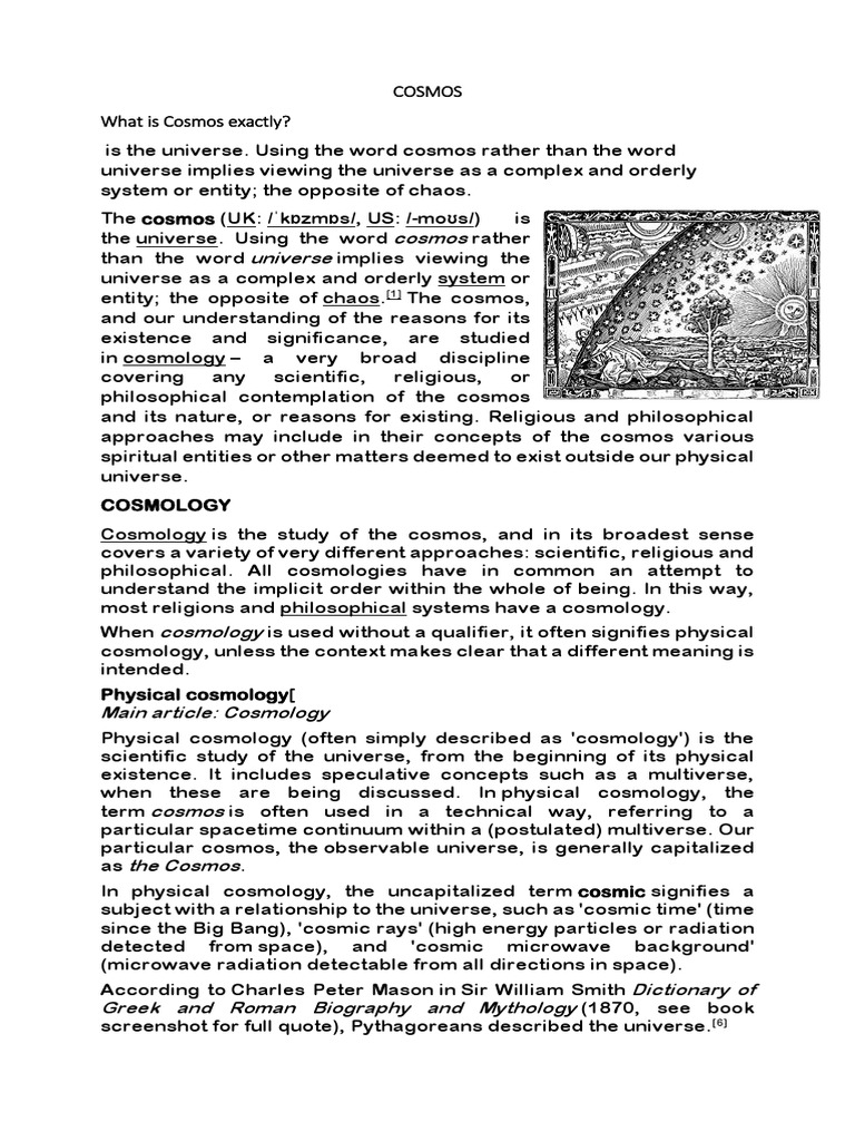 Understanding the Cosmos: An Overview of Cosmology from Ancient ...