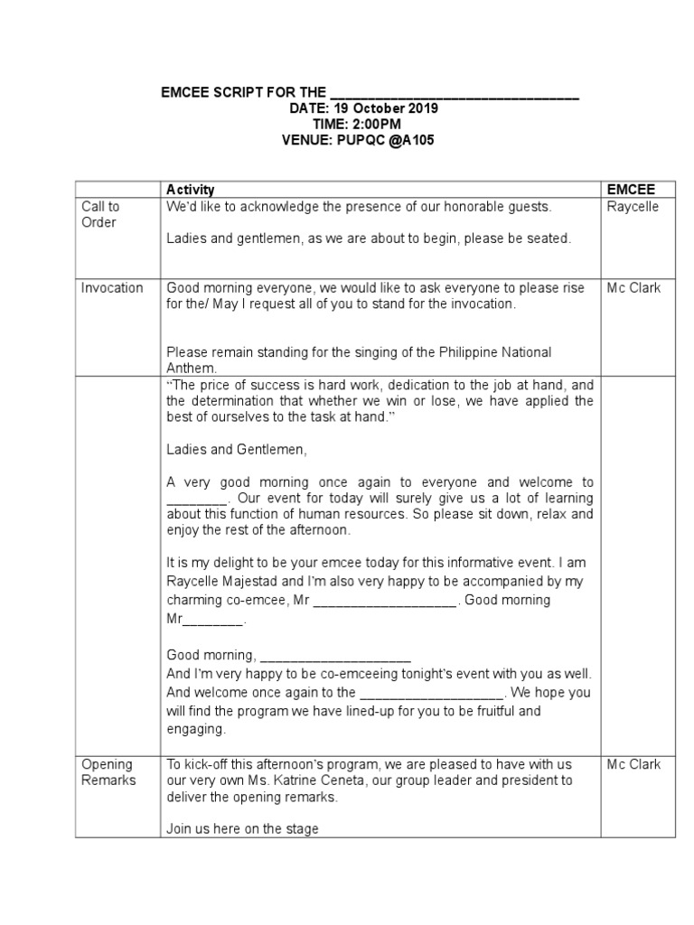 DATE: 19 October 2019 TIME: 2:00PM Venue: Pupqc @A105 | PDF