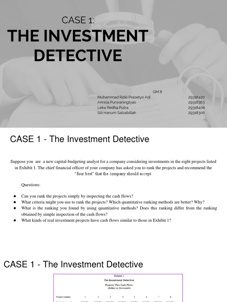 Financial Management - Group 3 - Week 8 - The Investment Detective ...