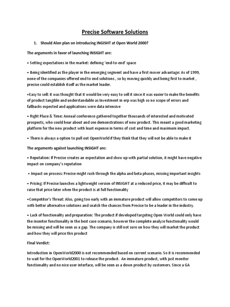 Precise Software Solutions | PDF | Software Release Life Cycle | Prices