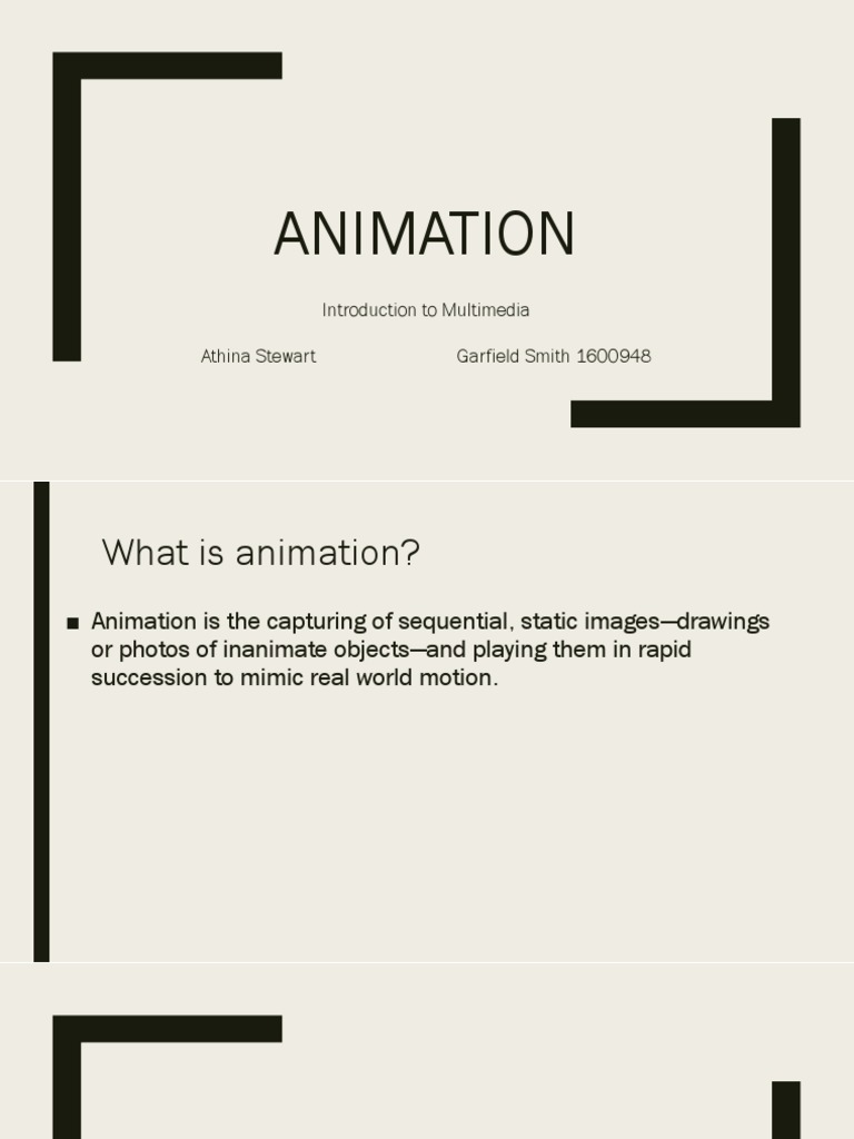 Animation: Introduction To Multimedia Athina Stewart Garfield Smith ...