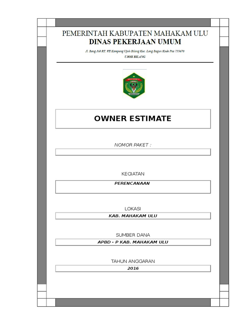 REKAPITULASI ENGINEER ESTIMATE | PDF