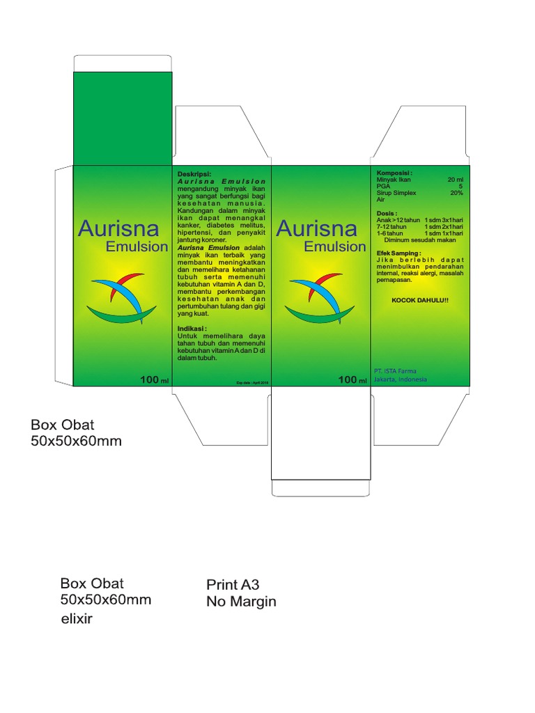 Contoh Design Box Untuk Obat | PDF
