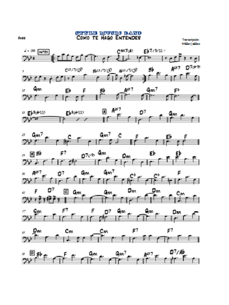 Como Te Hago Entender Bajo | PDF