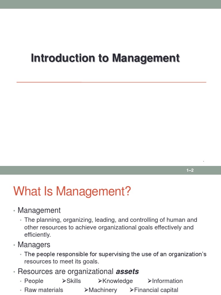 Introductiontomanagement | PDF | Goal | Leadership