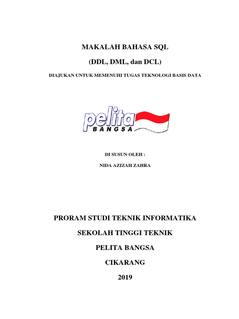 Makalah Bahasa SQL | PDF | Komputer