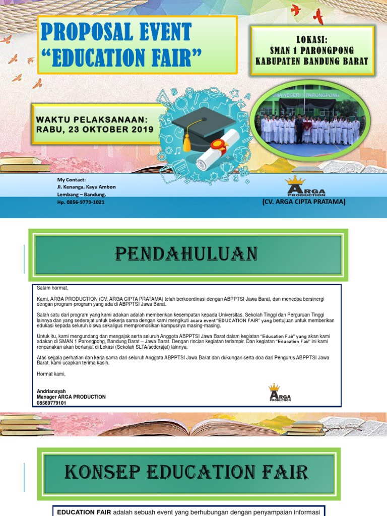 PROPOSAL EVENT EDU FAIR SMAN 1 Parongpong Untuk Kampus | PDF