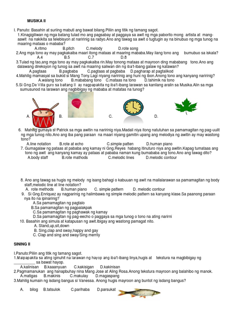 2nd Qa in Mapeh Grade 2 | PDF