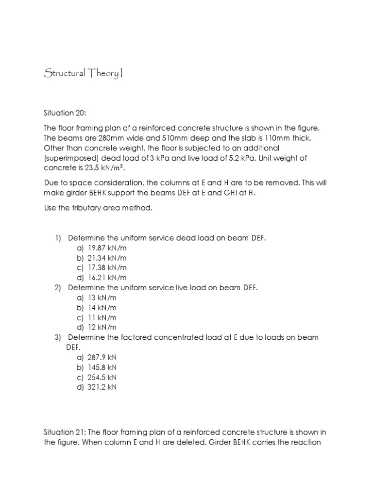 Structural Theory I | PDF | Structural Analysis | Masonry