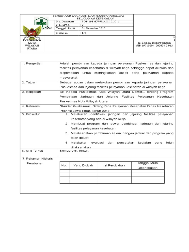 SOP Pembinaan Jejaring Dan Jaringan | PDF | Bisnis | Pengelolaan Keuangan & Uang