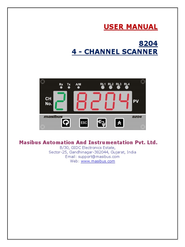 8204 User Manual | PDF | Thermocouple | Power Supply
