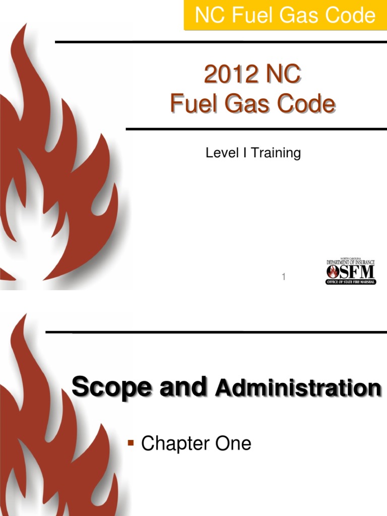 2012 NC Fuel Gas Code: Level I Training | PDF | Chimney | Hvac