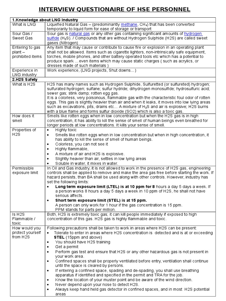 Interview Questions | PDF | Personal Protective Equipment | Safety