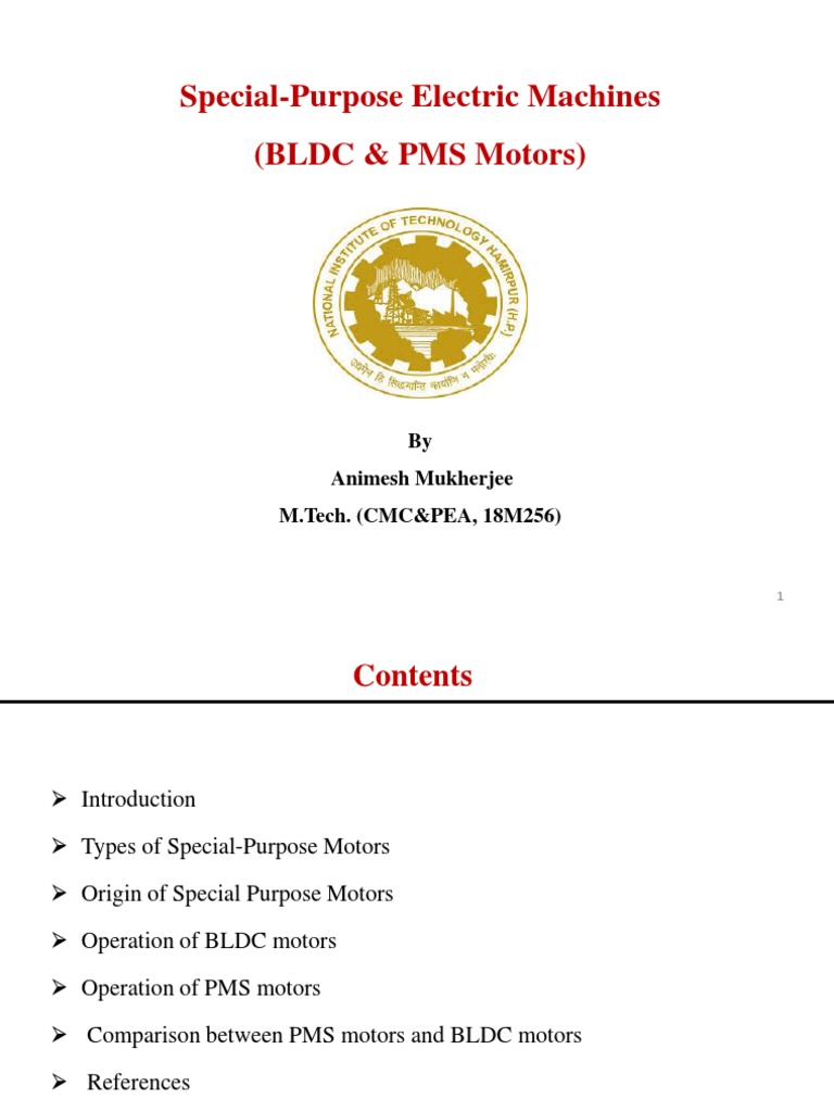 Special-Purpose Electric Machines (BLDC & PMS Motors) : by Animesh ...