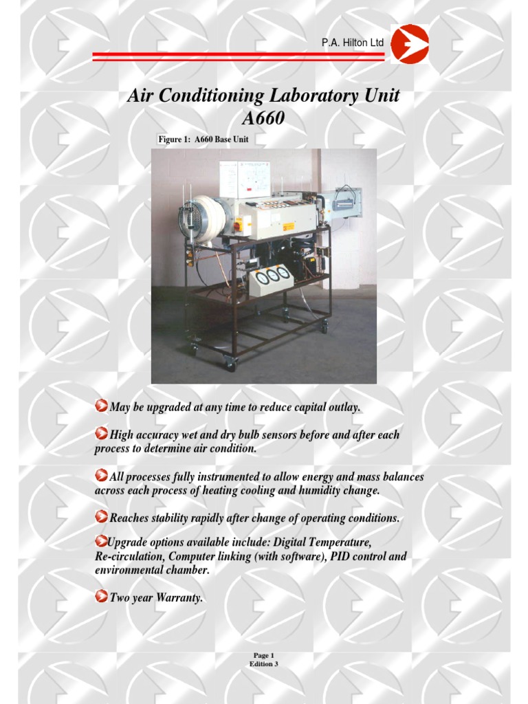 Air Conditioning Laboratory Unit A660 | PDF | Hvac | Air Conditioning