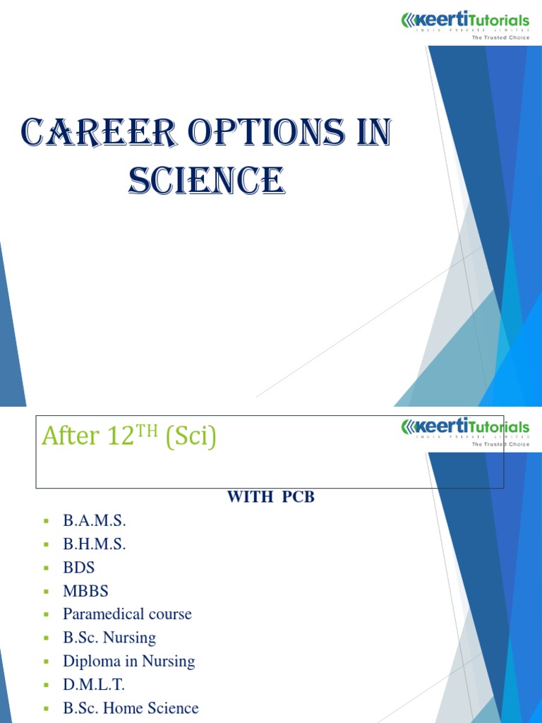 Career Paths in Science After 12th | PDF | Bachelor's Degree | Engineering