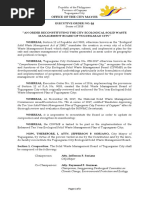 EXECUTIVE ORDER Barangay BESWMC | PDF | Waste Management | Municipal ...