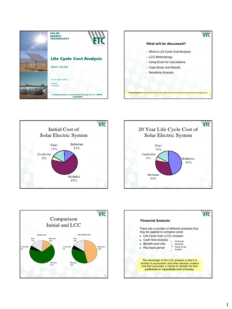 Life Cycle Cost Analysis | PDF | Net Present Value | Solar Power