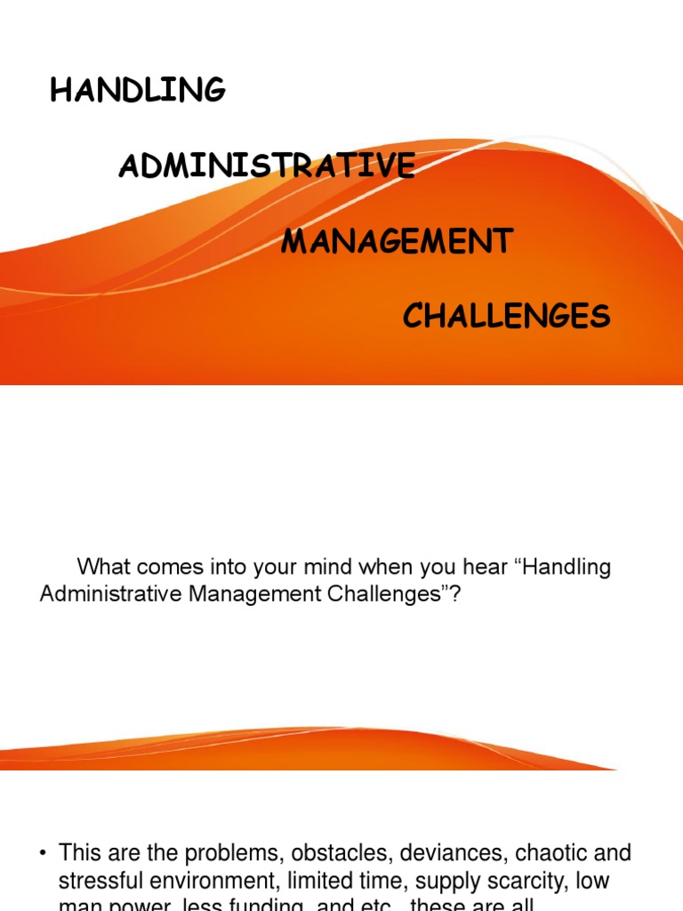 Handling Administrative Management Challenges | PDF | Employment | Retail