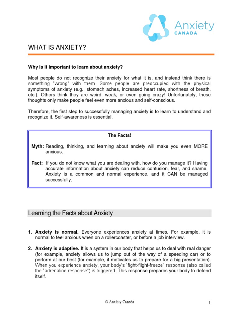 What Is Anxiety PDF | PDF | Thorax | Anxiety