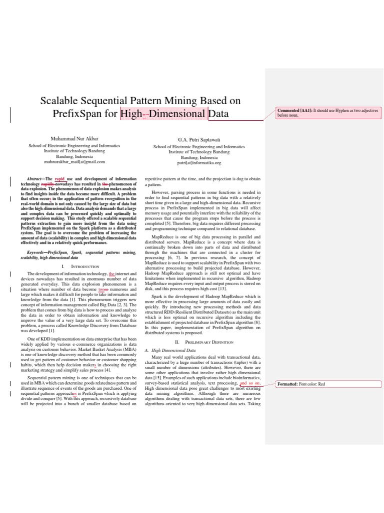Scalable Sequential Pattern Mining Based On PrefixSpan For High Dimensional Data | PDF | Apache ...