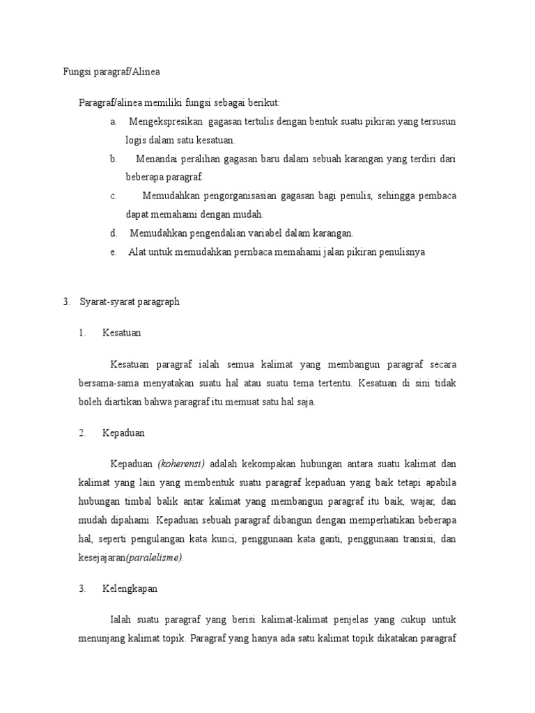 Fungsi Paragraf | PDF