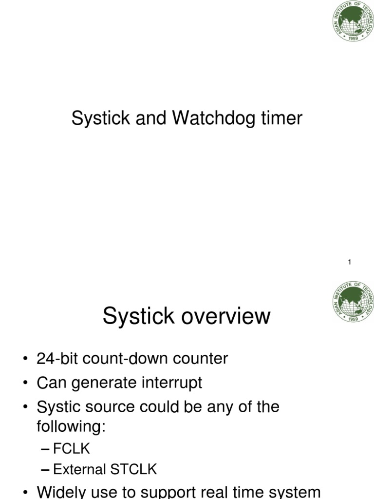 Systick and Watchdog Timer | Download Free PDF | Timer | Electronic ...
