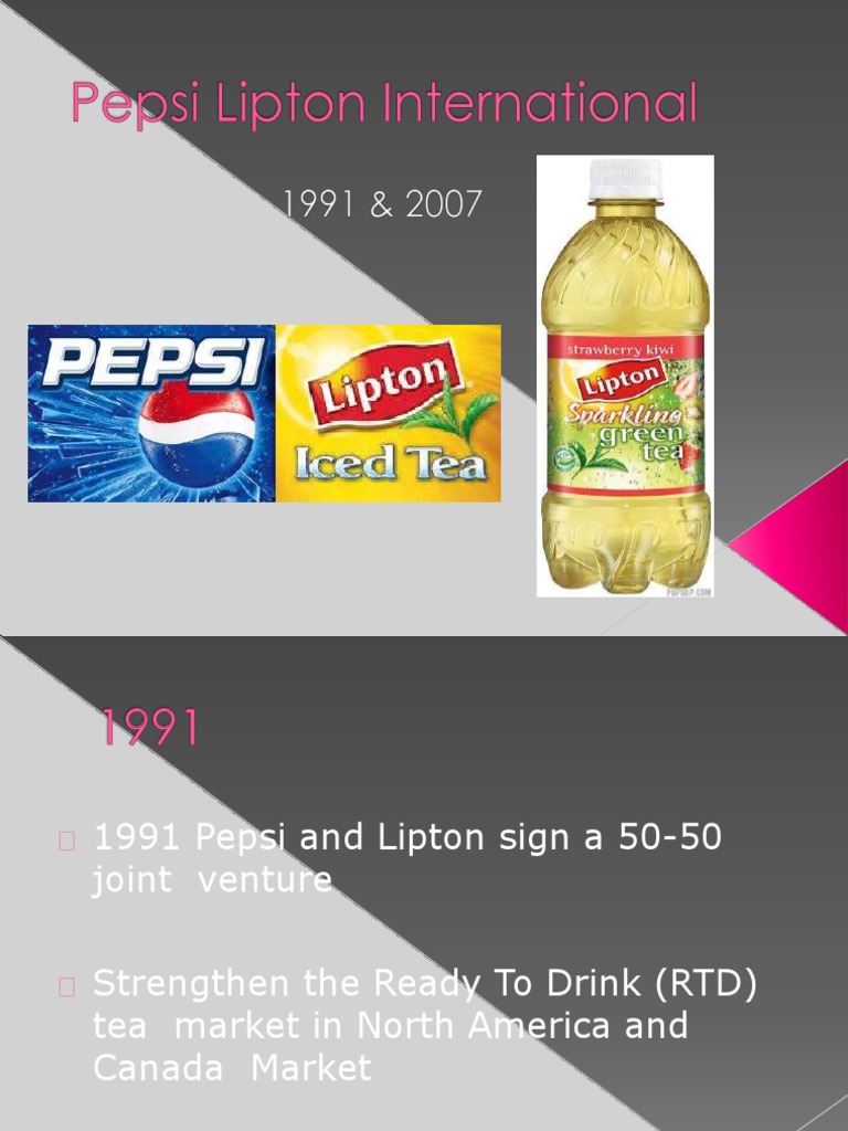 Pepsi-Lipton RTD Tea Market Strategy | PDF | Pepsi Co | Tea