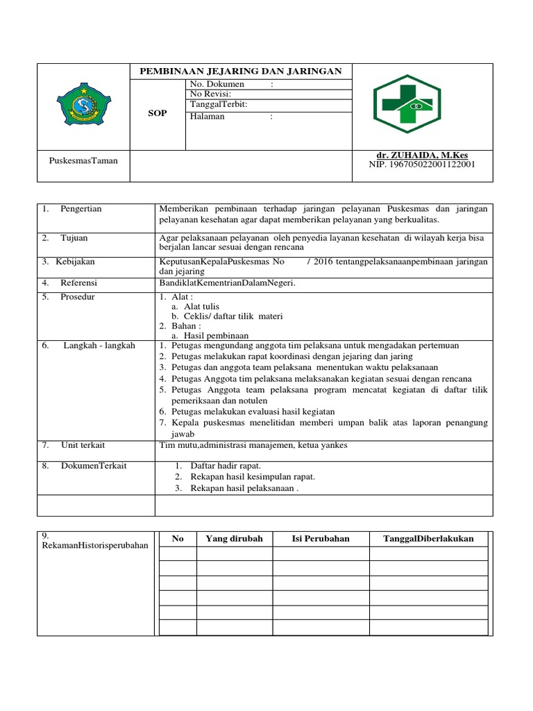 Sop Pembinaan Jejaring | PDF