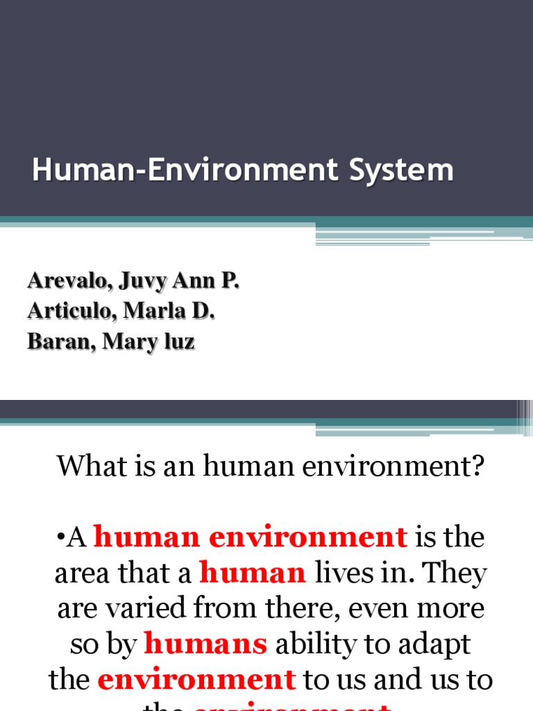 Understanding Human-Environment Systems | PDF | Natural Environment | Human