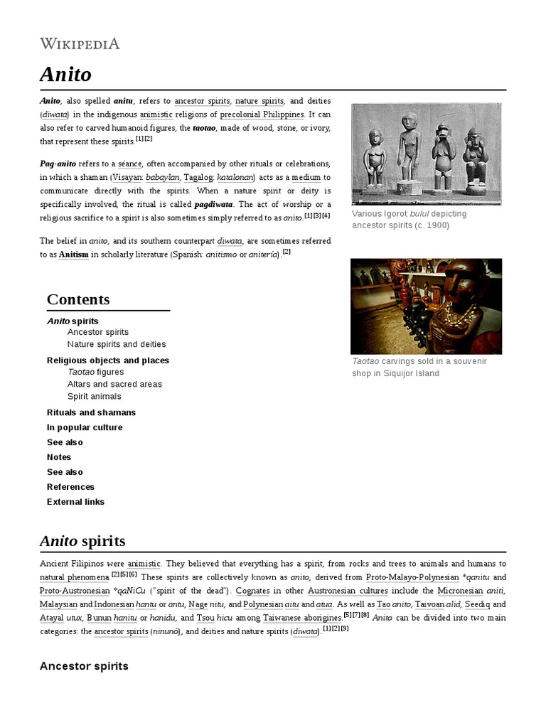 Anito | PDF | Religion And Belief