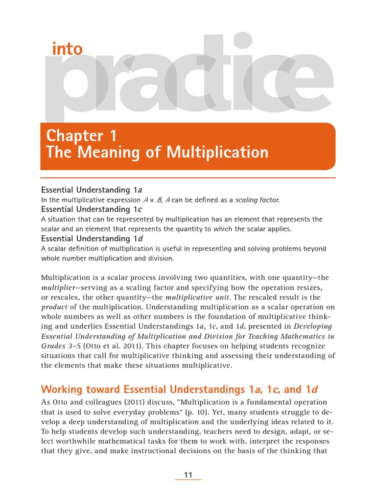 Understanding Multiplicative Reasoning | PDF | Multiplication ...