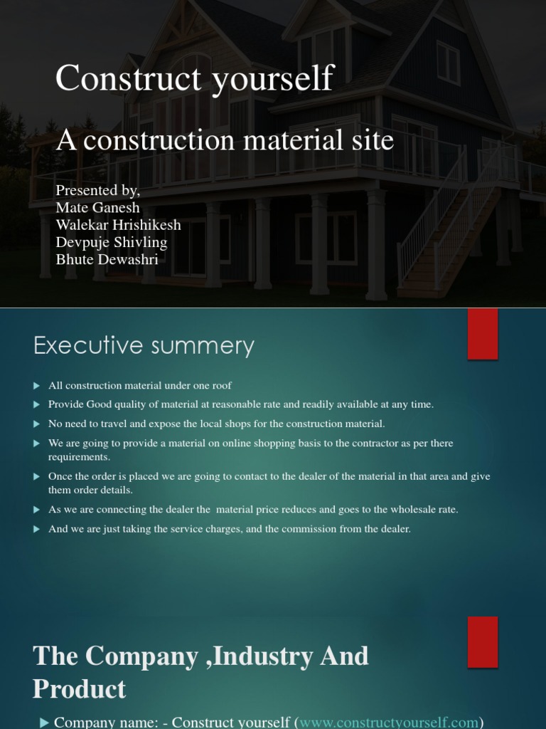 Construct Yourself: A Construction Material Site | PDF | Sales | Cement