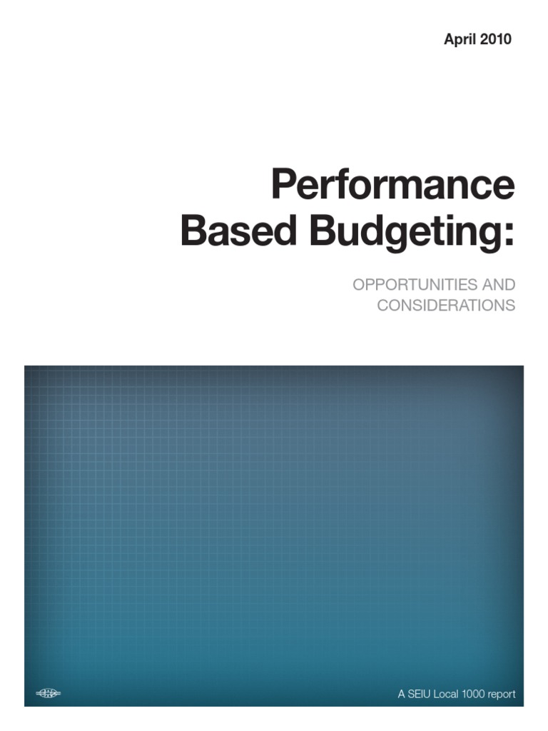 Performance Based Budgeting Insights | PDF | Baseline (Budgeting) | Goal