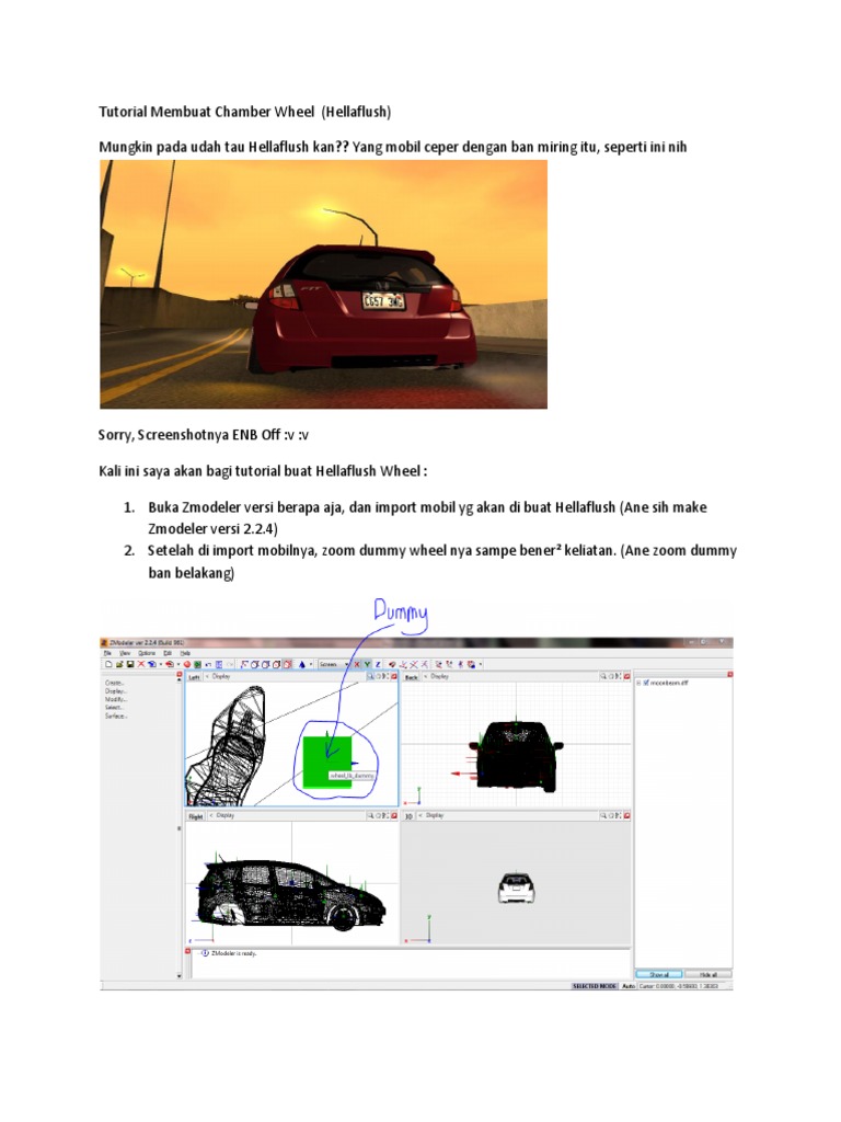 Tutorial Membuat Chamber Wheel Hellaflush | PDF | Komputer