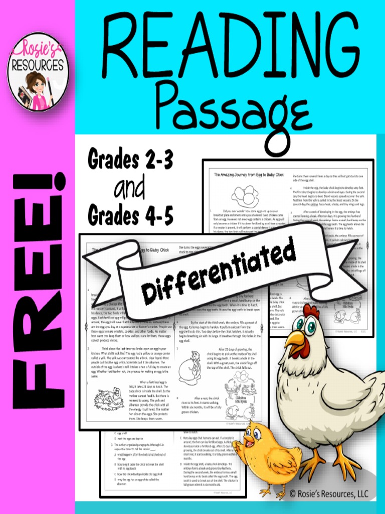 Free Reading Comprehension Passage 4 Thgrade 3 Rdgrade 5 Thgrade | PDF ...