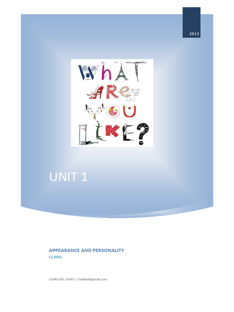 Unit 1 Appearance and Personality | PDF