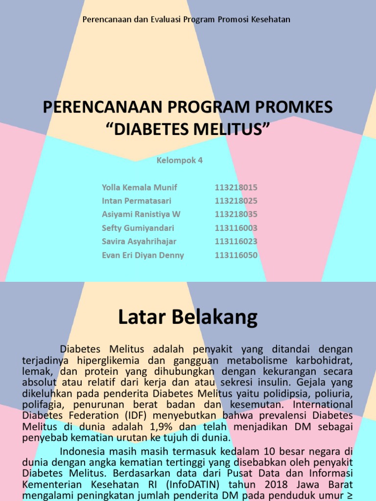 Program Promkes Diabetes Melitus 2023 | PDF
