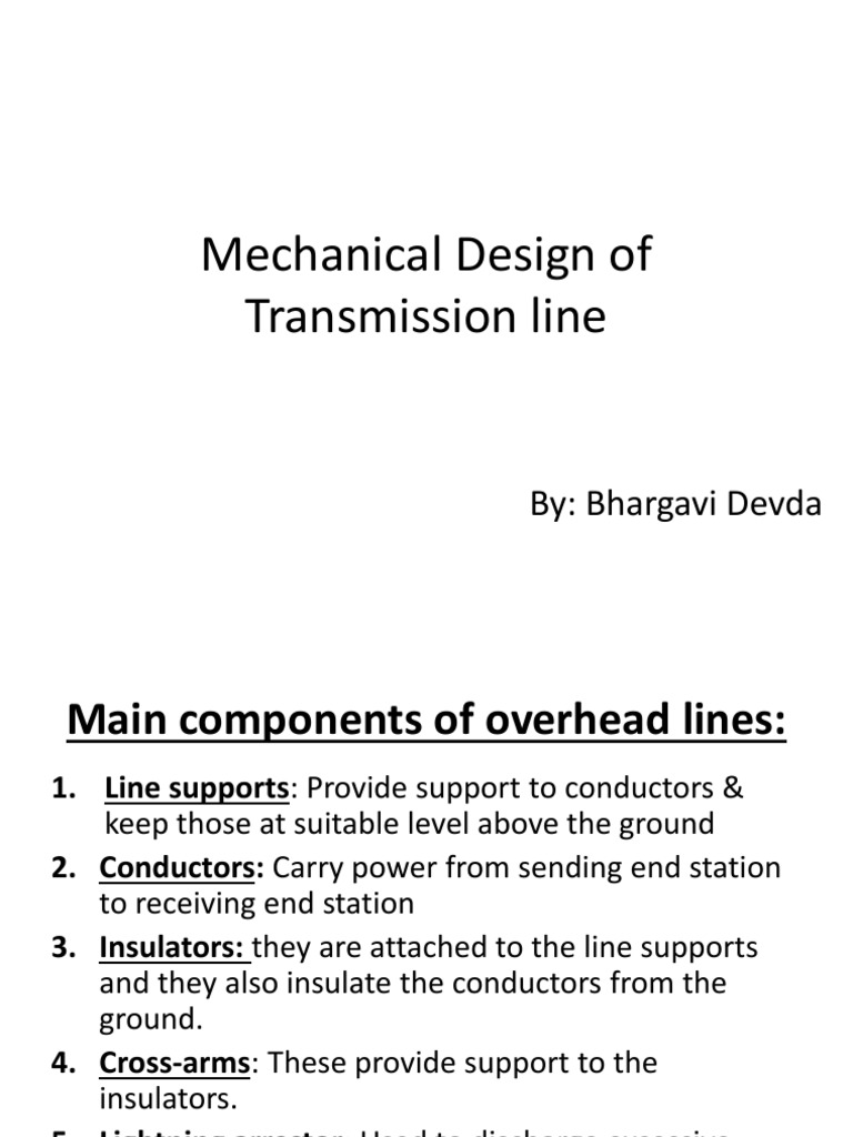 Mechanical Design of Transmission Line | PDF