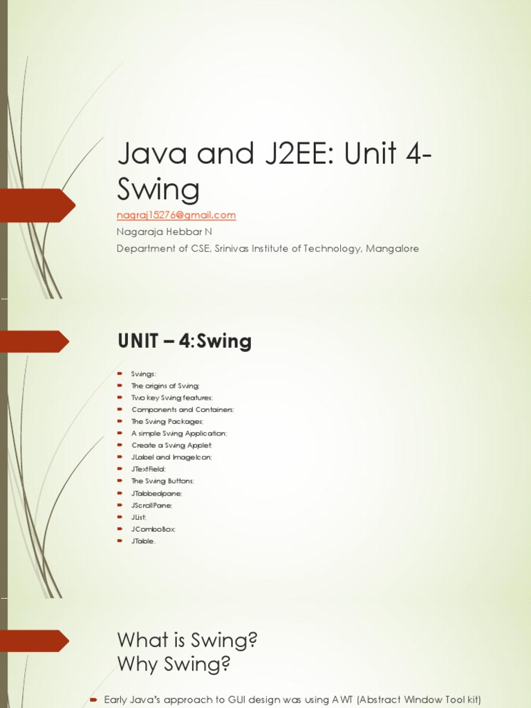 Java and J2EE Swing | PDF | Programming Paradigms | Computer Engineering