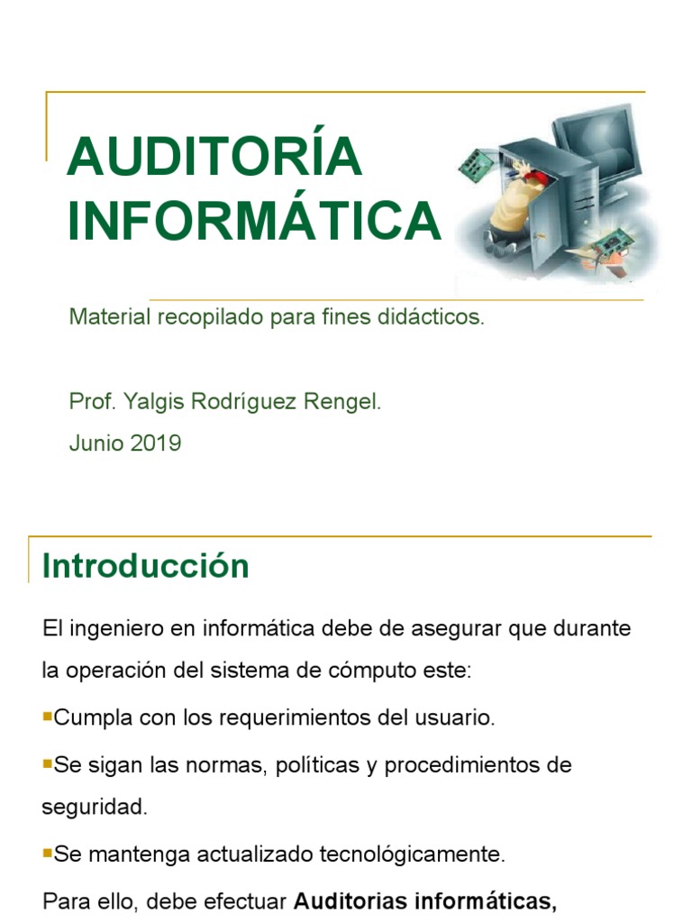Clase #1. Auditoria Informatica | PDF | Itil | Cobit Clase #1. Auditoria Informatica | PDF | Itil | Cobit