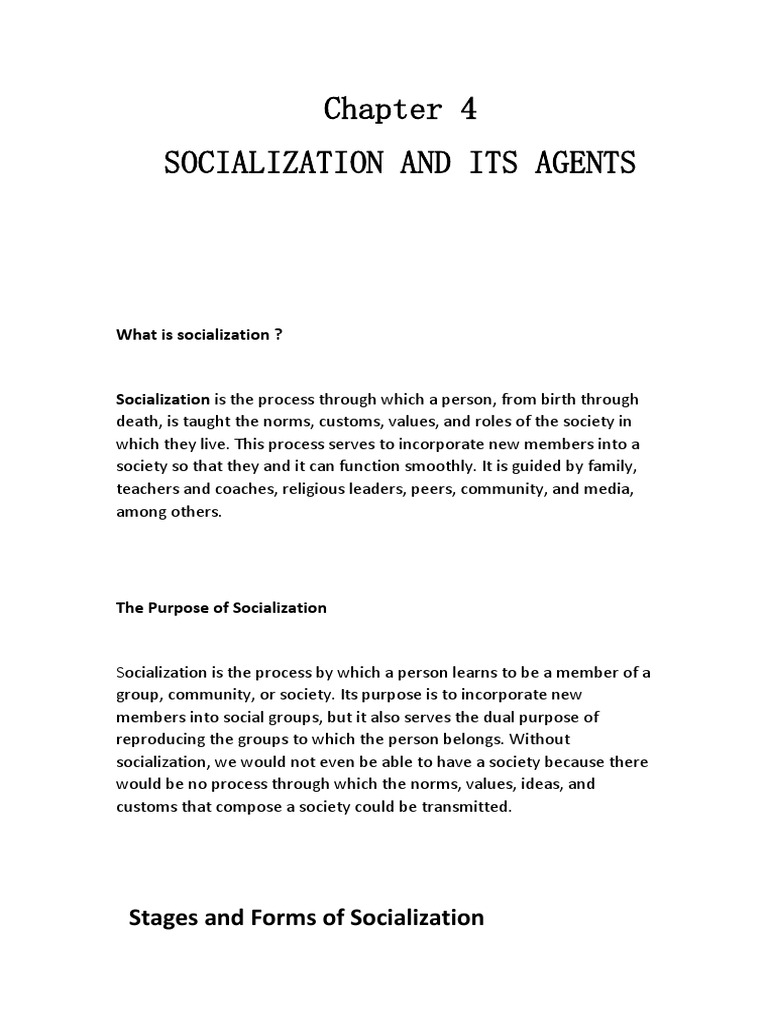 Chapter 4 Sociology | PDF | Socialization | Social Group