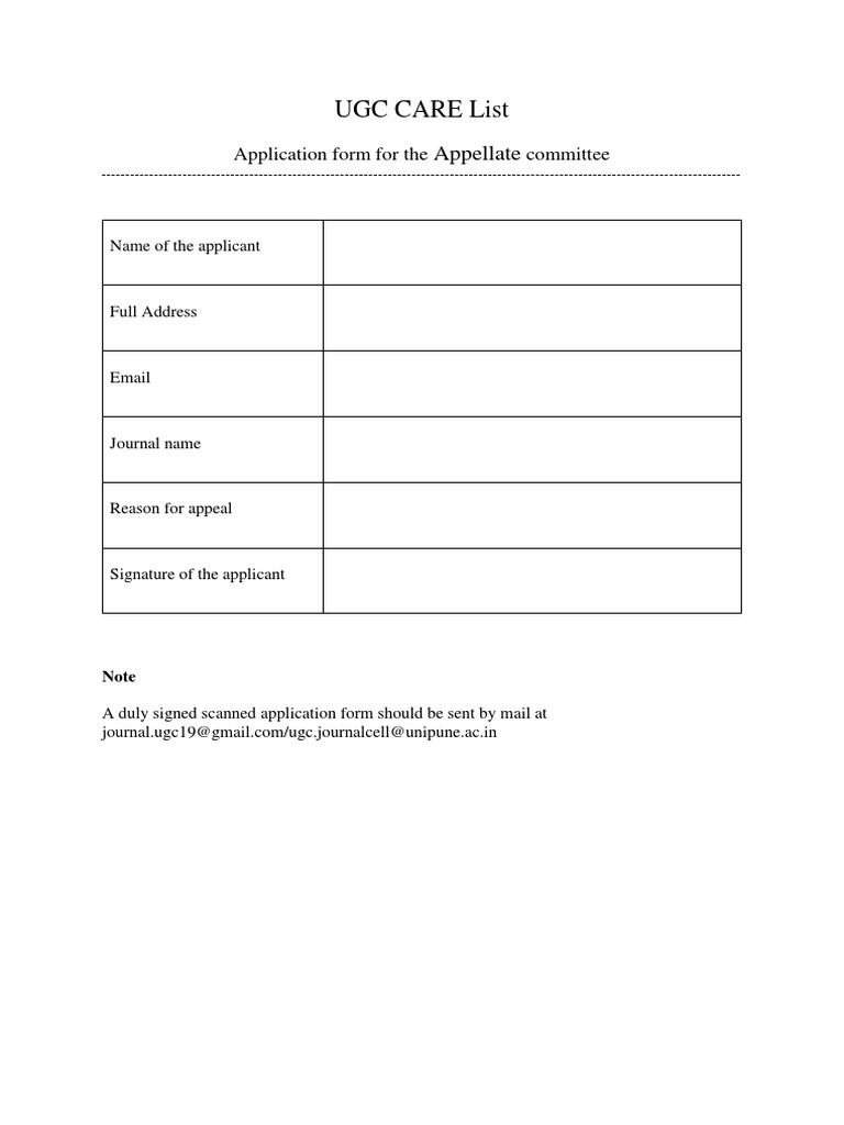 Form For Appellate Committee | PDF