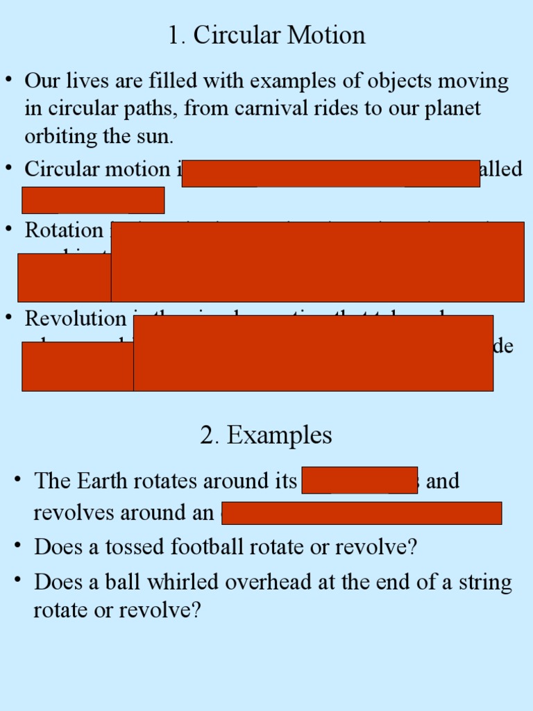 Understanding Circular Motion Concepts | PDF | Speed | Rotation Around ...