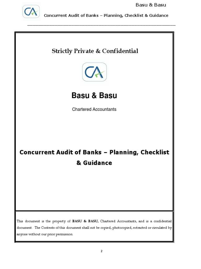 Concurrent Audit in Banks | PDF | Cheque | Deposit Account