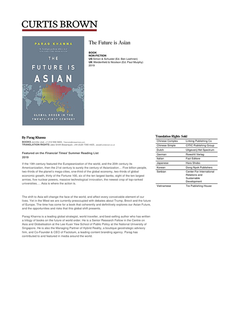 The Future is Asian: Parag Khanna | PDF | Economies