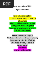 I Am African Child - Poem by Eku Mcgred | PDF