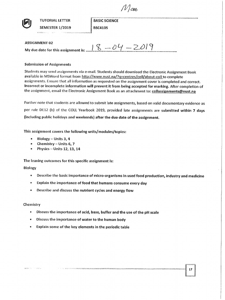 Nust Basic Science | PDF