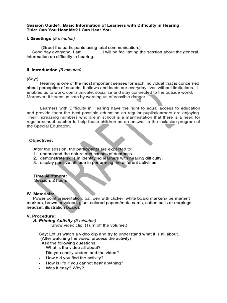Session Guide1: Basic Information of Learners With Difficulty in ...